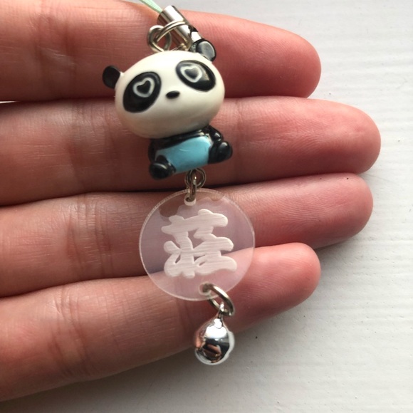 Accessories | Cute Lucky Asian Panda Keychain Bell Charm | Poshmark